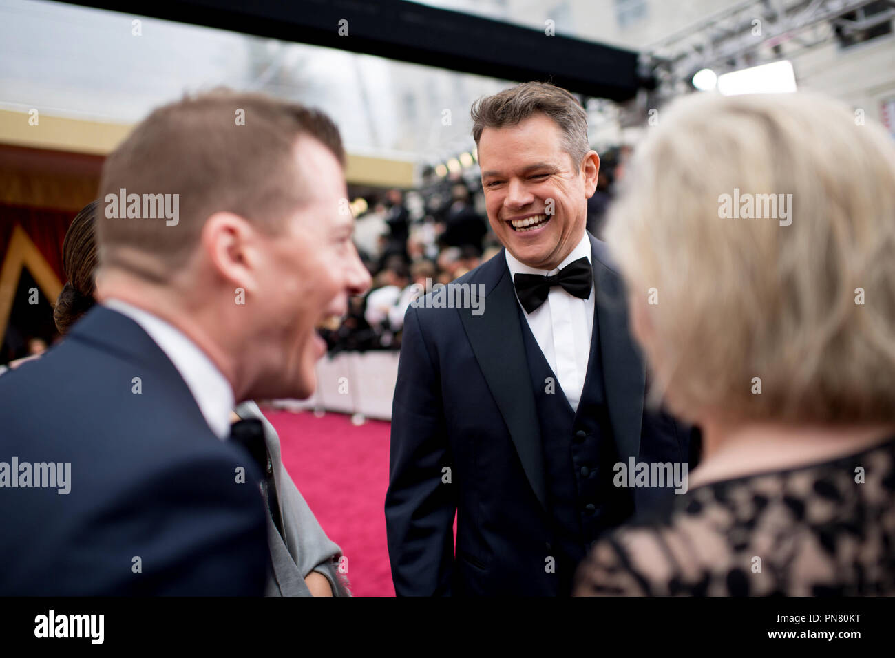 Matt Damon, Oscar® nominee, arrives on the red carpet of The 89th ...