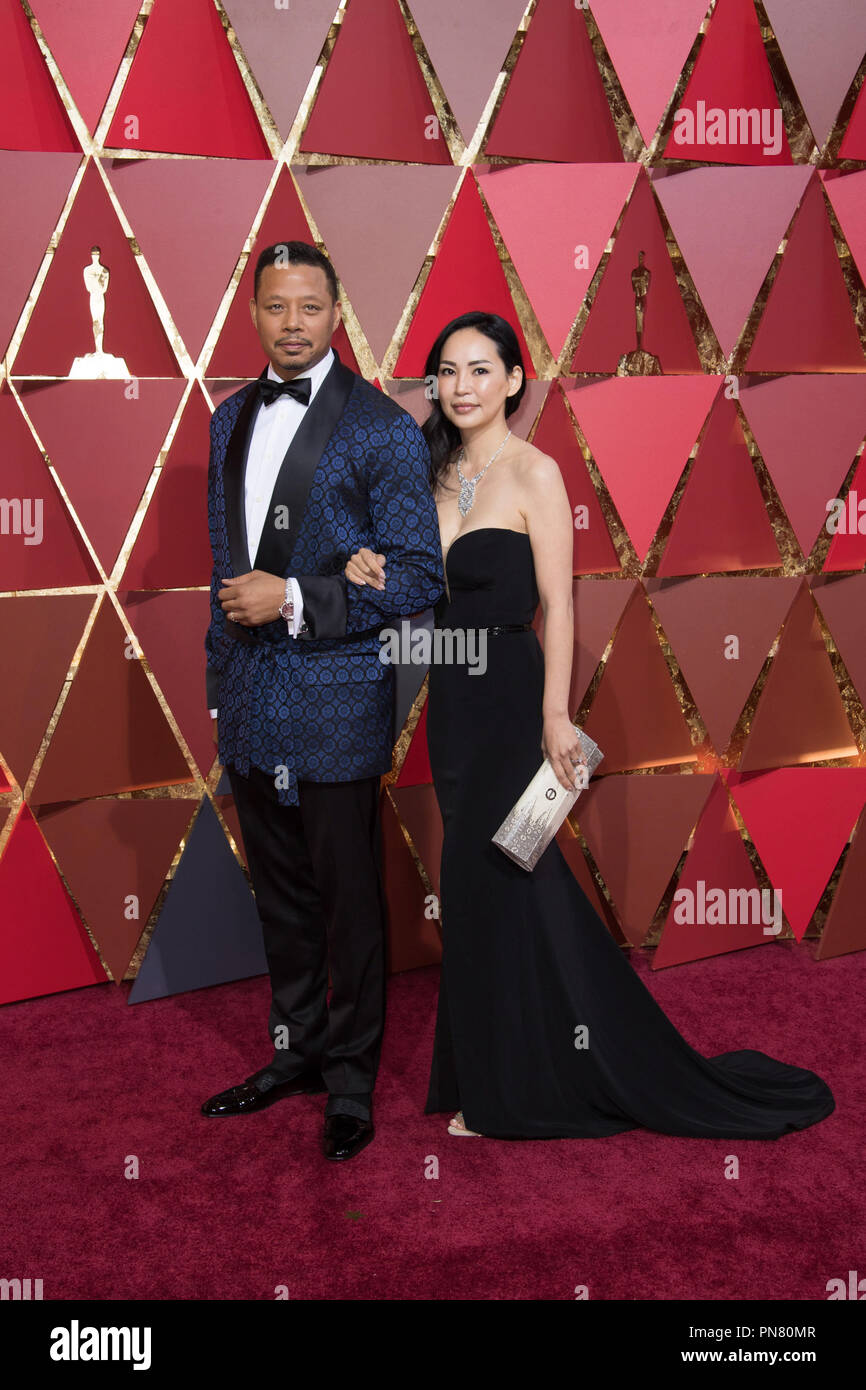 Actor Terrence Howard and wife, Mira Pak, arrive on the red carpet at ...