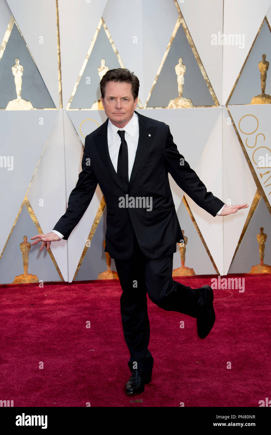 Michael J. Fox arrives at The 89th Oscars® at the Dolby® Theatre in ...