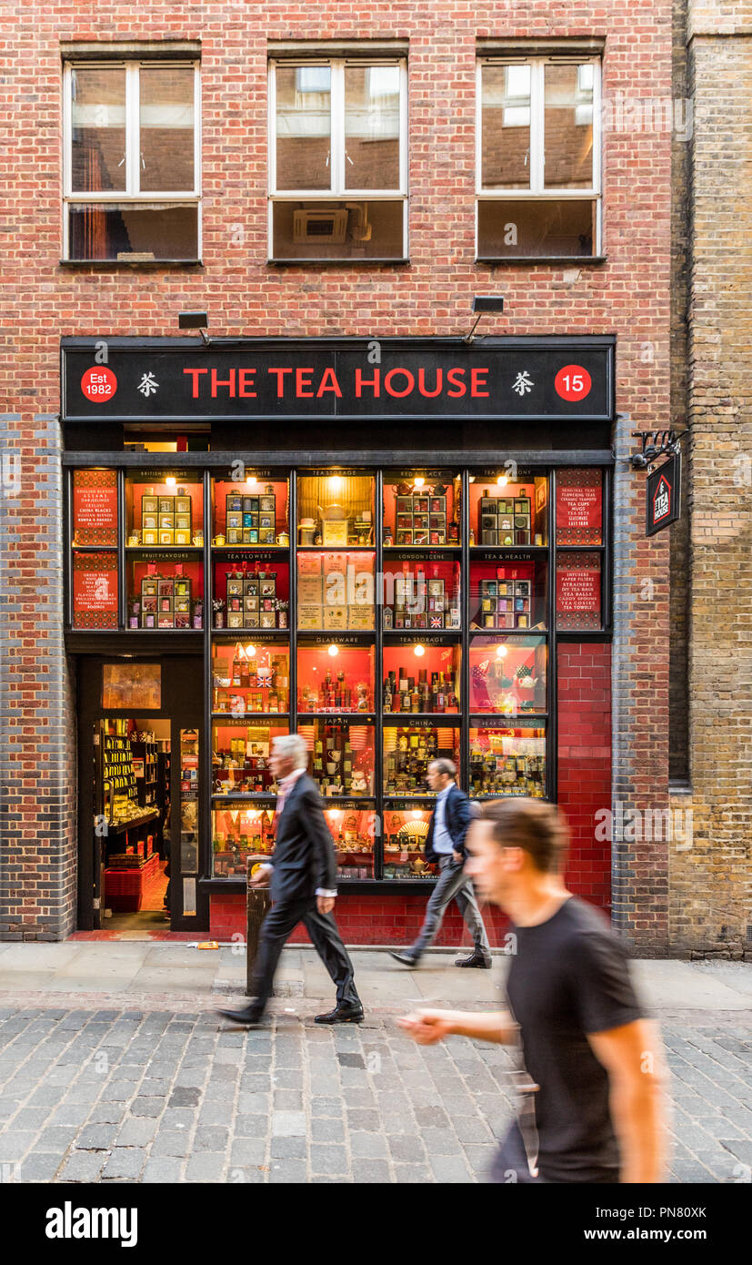 London. September 2018. A view of a traditional Tea shop in London ...