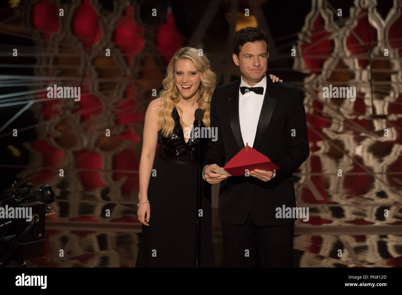 Kate McKinnon and Jason Bateman present during The 89th Oscars® at the ...