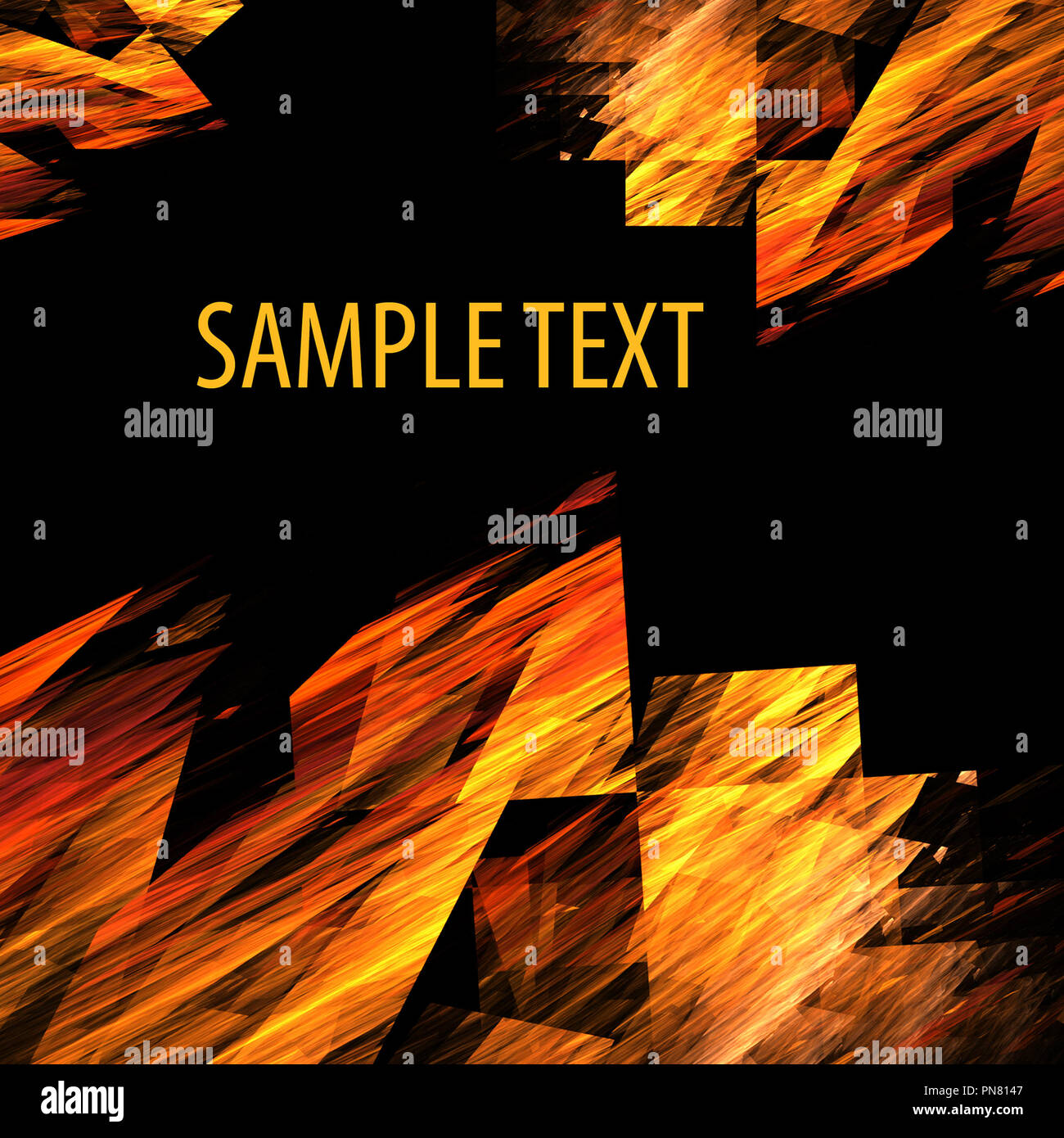 Orange textured splinters on a black background Stock Photo - Alamy