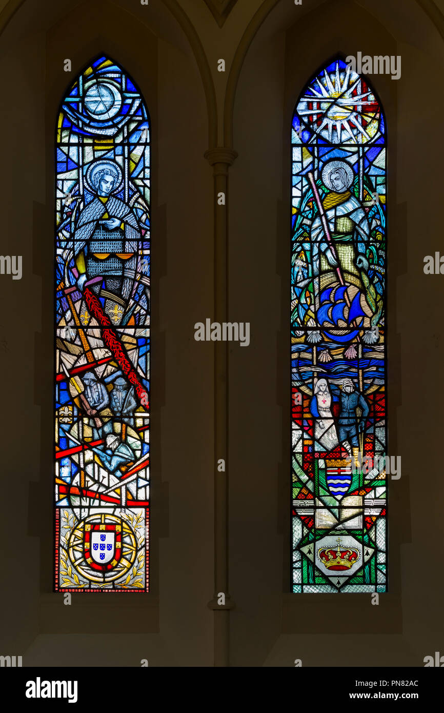 Stained glass windows / window at St James Church, Twickenham. UK. To ...