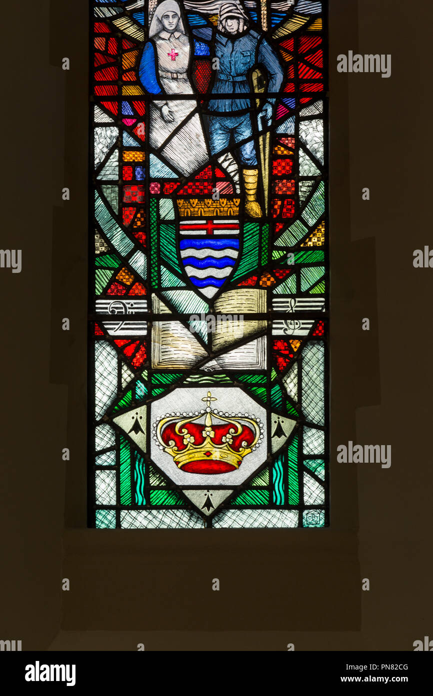 Stained glass windows / window at St James Church, Twickenham. UK. To ...