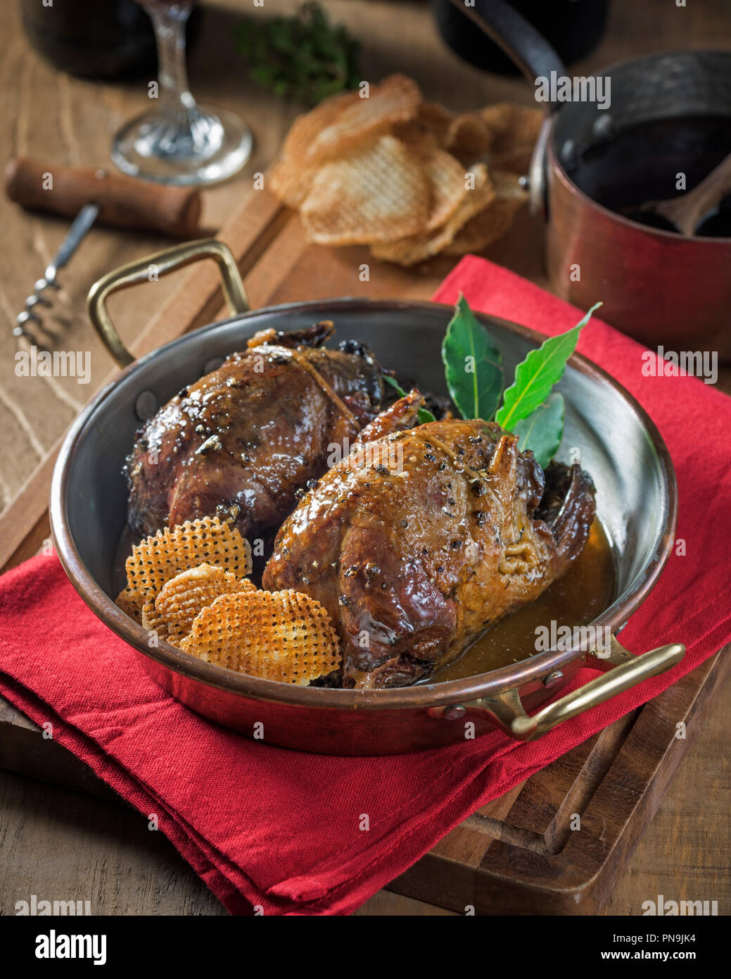 Roast grouse. Game bird Food UK Stock Photo - Alamy