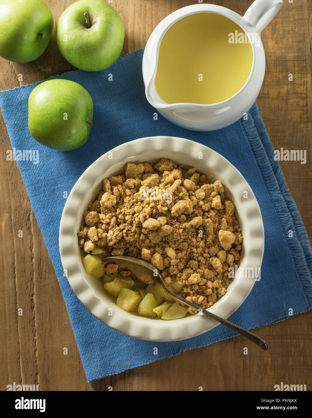 Apple crumble. Traditional British dessert. Food UK Stock Photo - Alamy