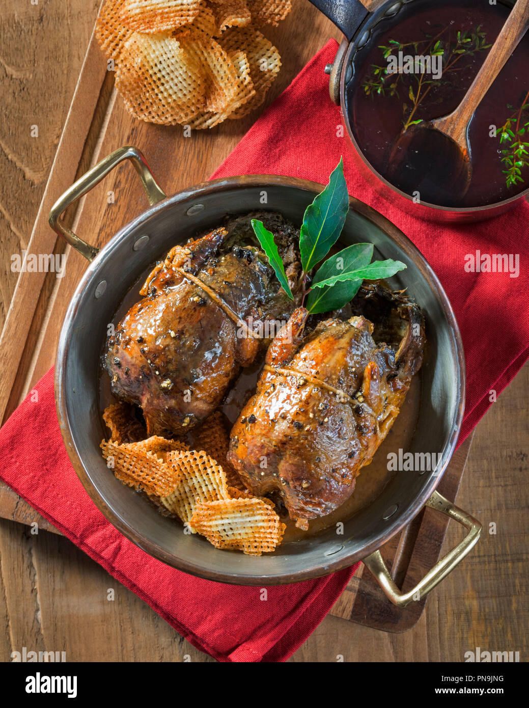 Roast grouse. Game bird Food UK Stock Photo - Alamy