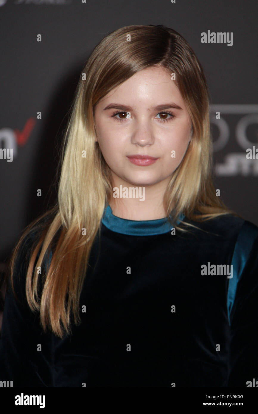 Kyla Kenedy 12/10/2016 The World Premiere of "Rogue One: A Star Wars ...