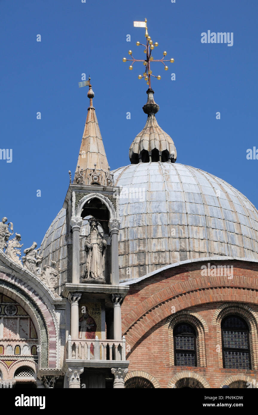 Italy, Veneto, Venice, dome & spire detail, Basilica San Marco Stock ...