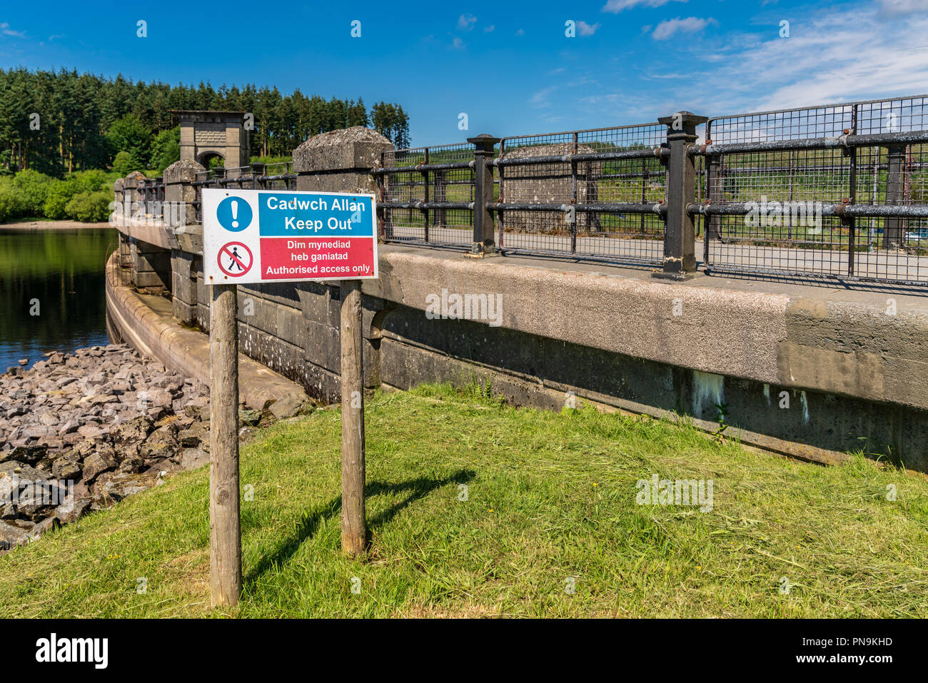 The dam at the Alwen Reservoir, Conwy, Wales, UK Stock Photo - Alamy