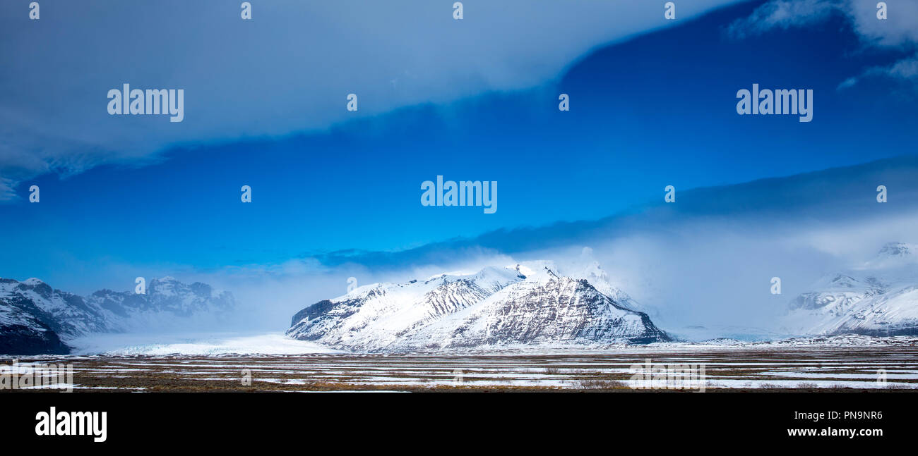 Glacial tongue of Svinafellsjokull glacier an outlet glacier of ...