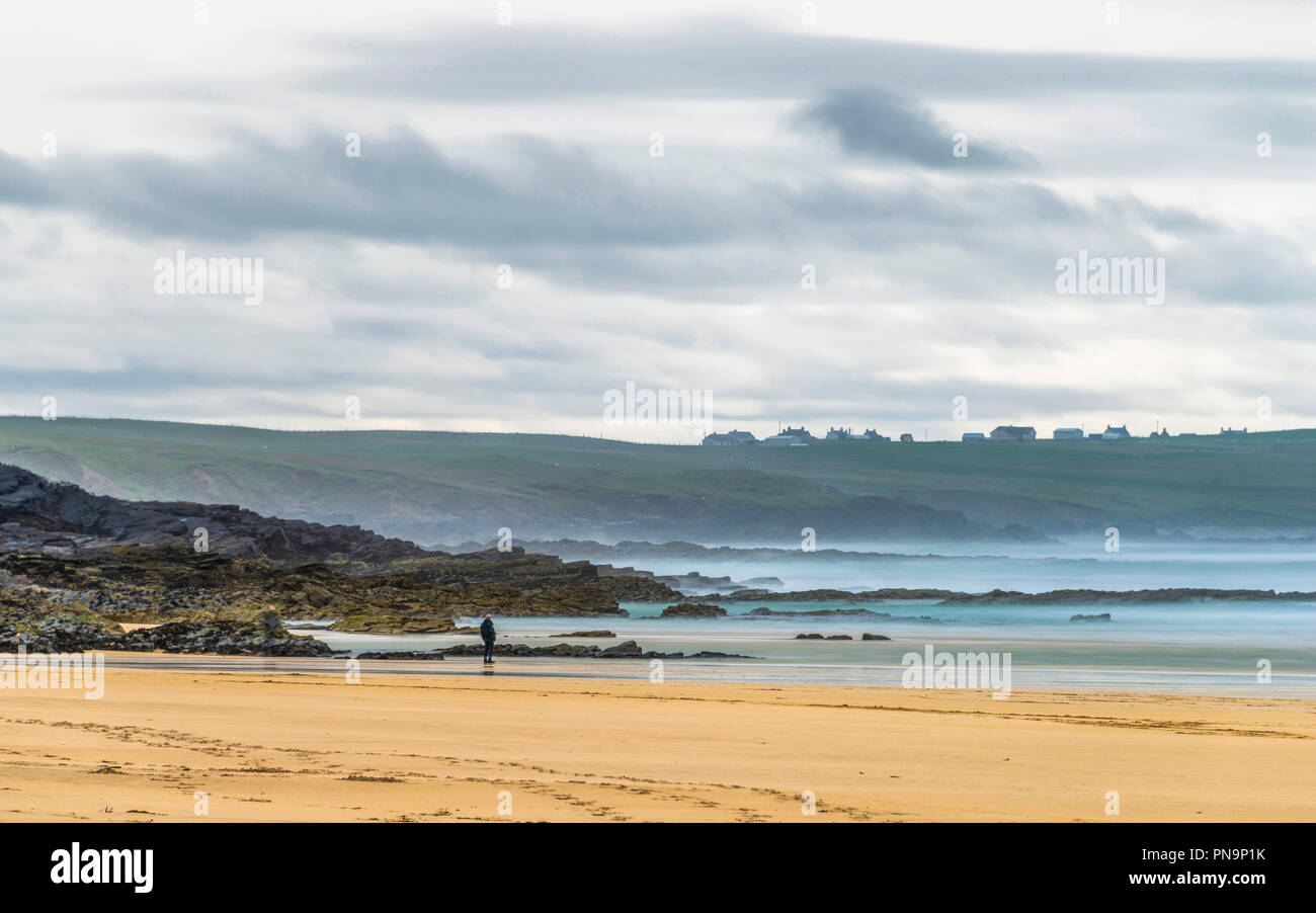 eoropie beach landscaps in a windy day, in Ness surrounding northes ...
