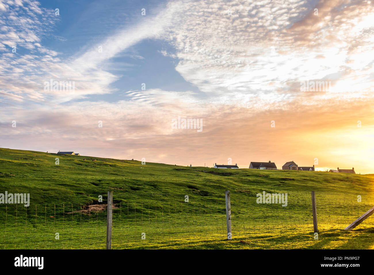 eoropie beach landscaps in a windy day, in Ness surrounding northes ...