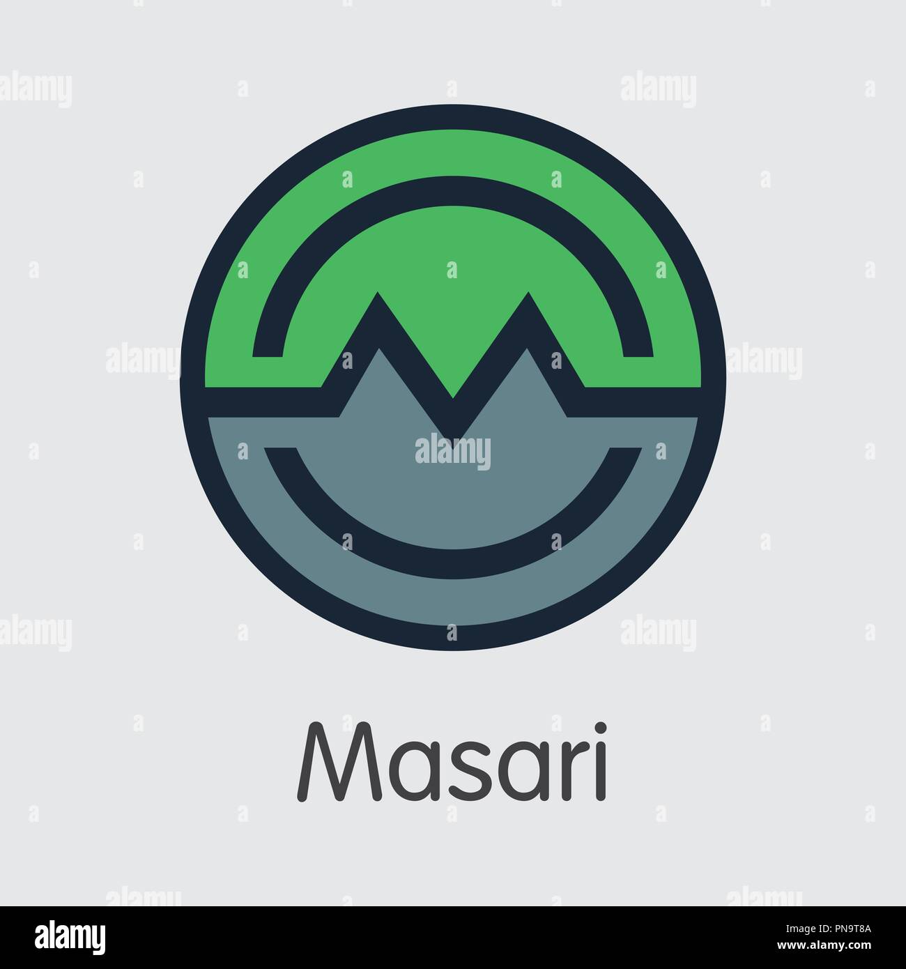 Masari Virtual Currency - Vector Colored Logo Stock Vector Image & Art ...