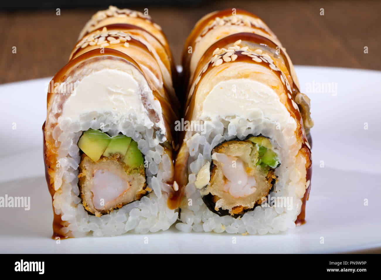Tradittional Japan Eel roll Stock Photo - Alamy