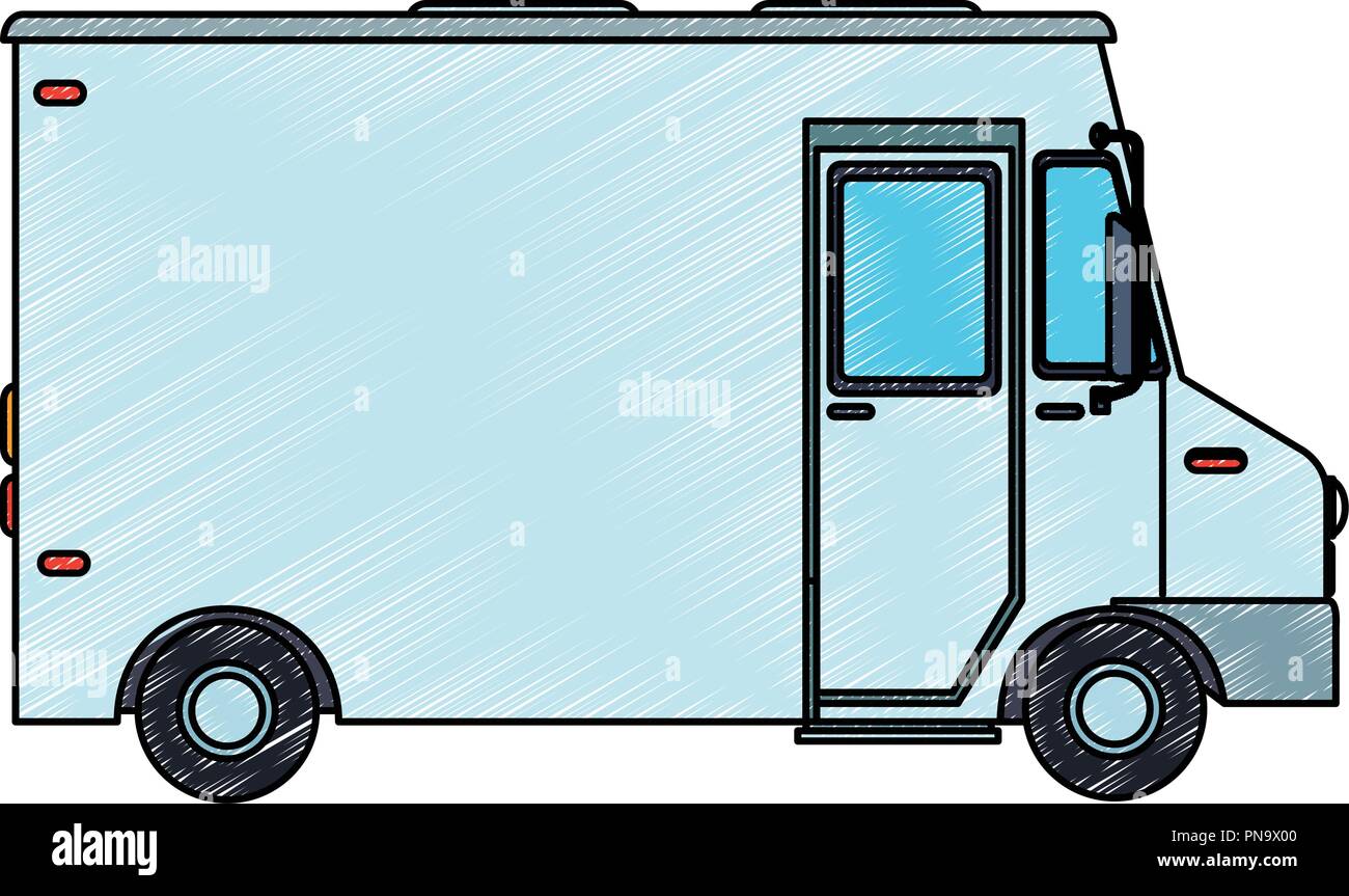 Cargo van vehicle scribble Stock Vector Image & Art - Alamy