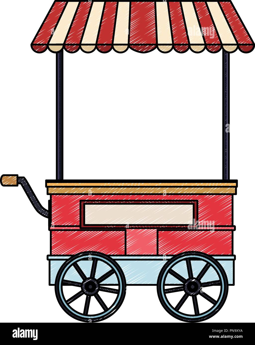 Food booth cart scribble Stock Vector Image & Art - Alamy