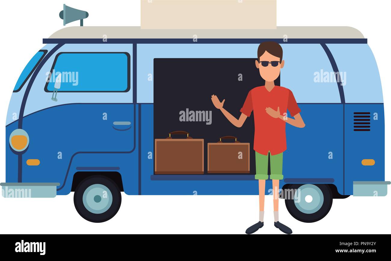 Luggage van Stock Vector Images - Alamy