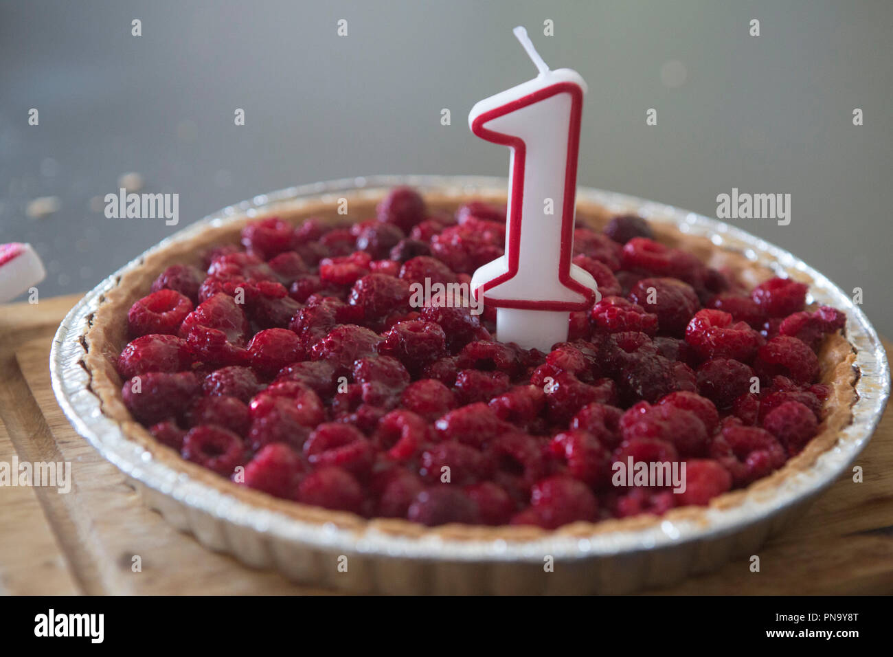 birthday raspberry cake Stock Photo - Alamy