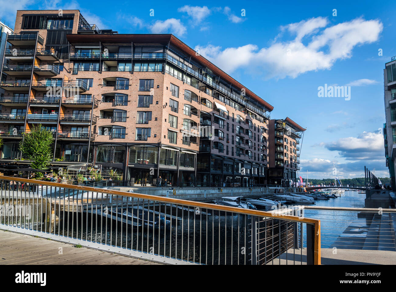 Urban renewal, Aker Brygge and Tjuvholmen neighbourhood, Oslo, Norway ...