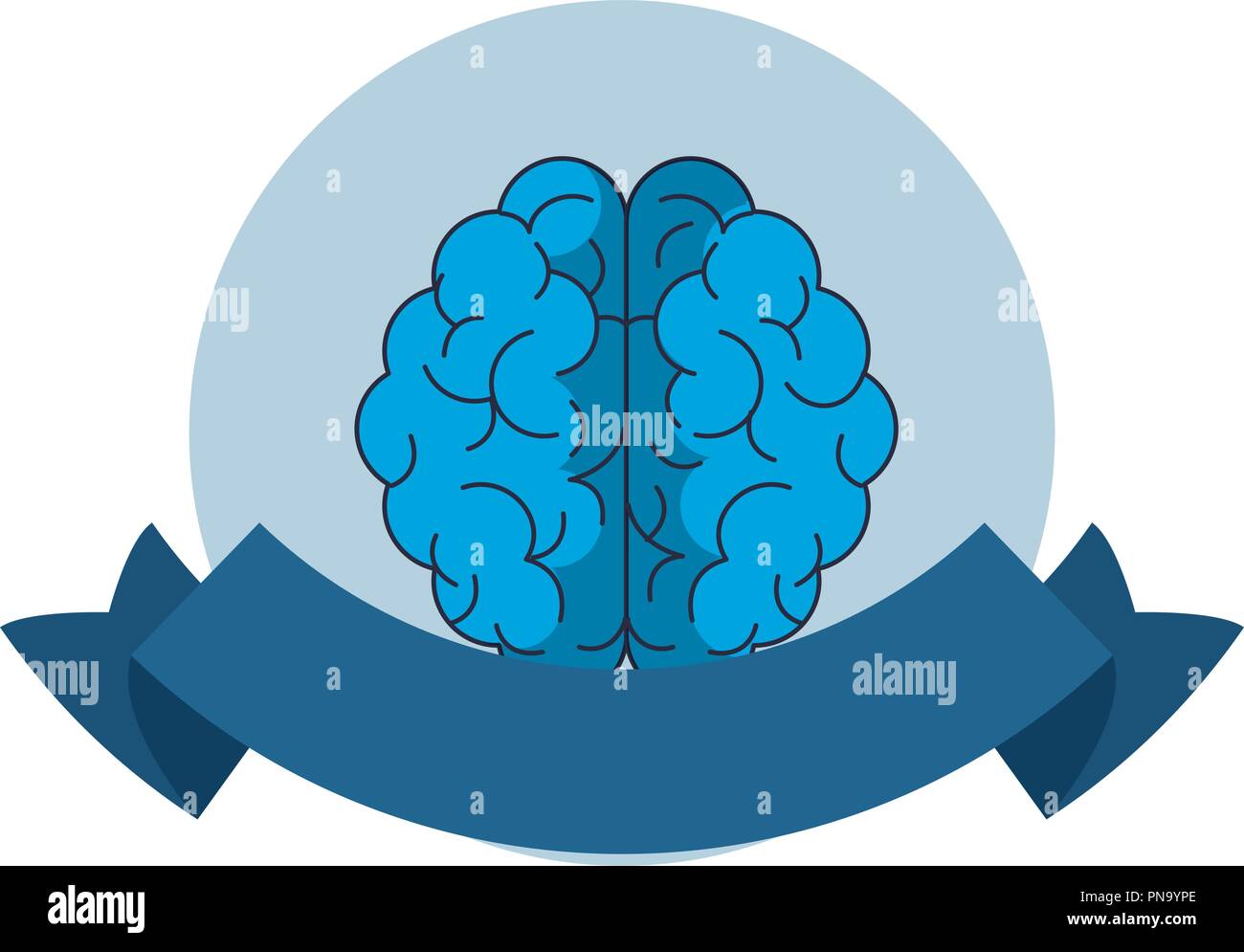 Human brain symbol round emblem Stock Vector Image & Art - Alamy