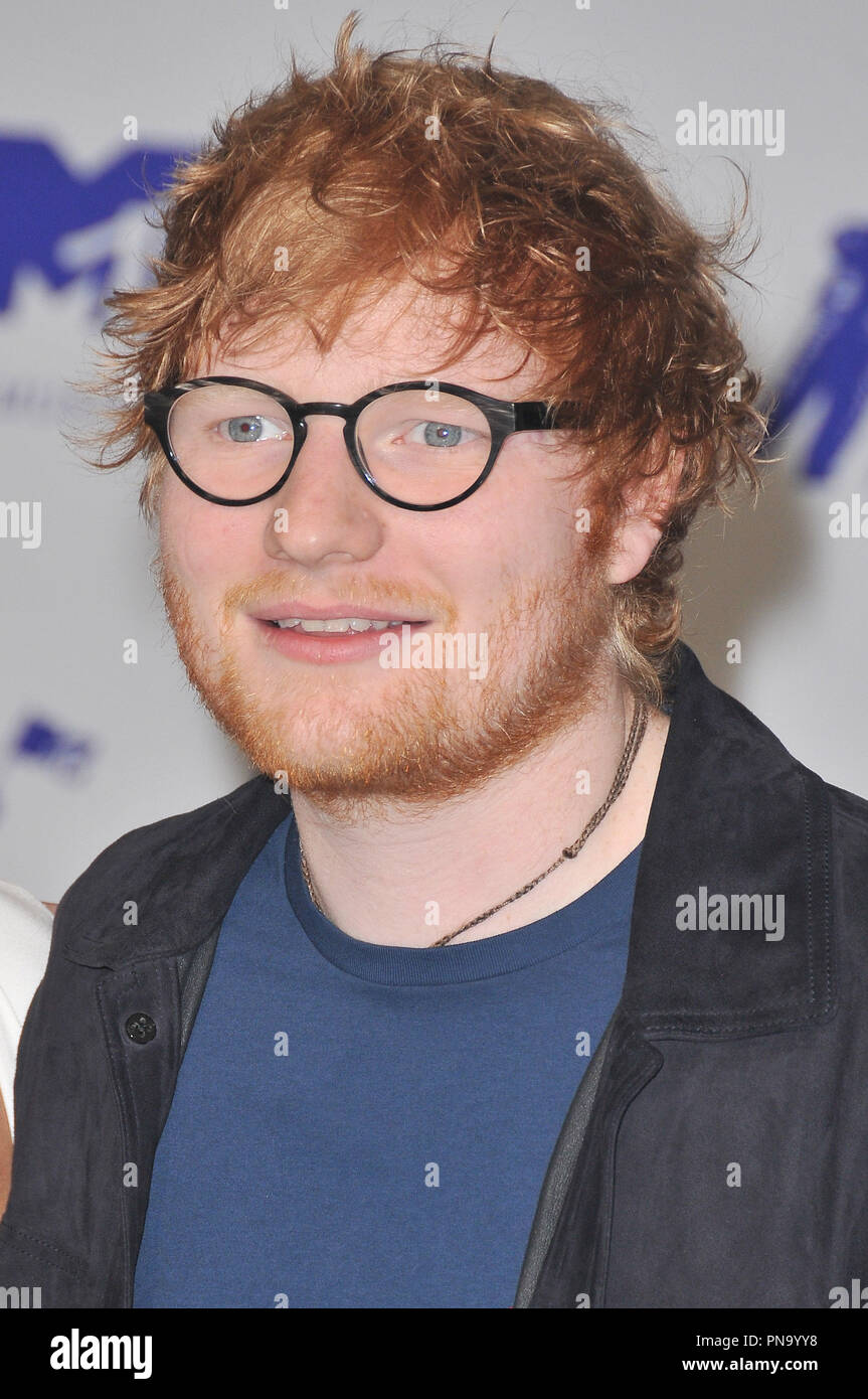 Ed Sheeran at the 2017 MTV Video Music Awards held at The Forum in ...