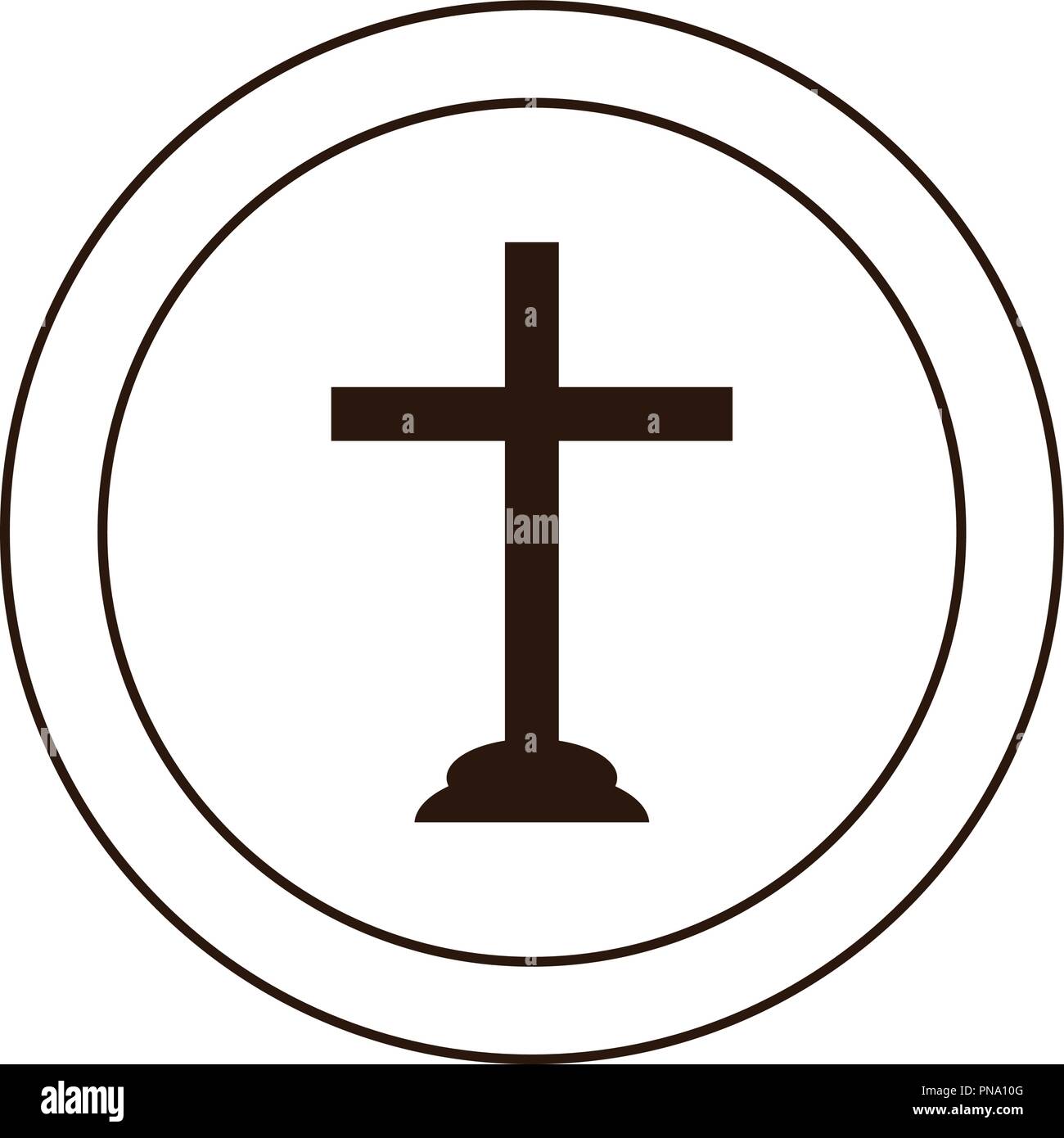 Cross round emblem Stock Vector Image & Art - Alamy