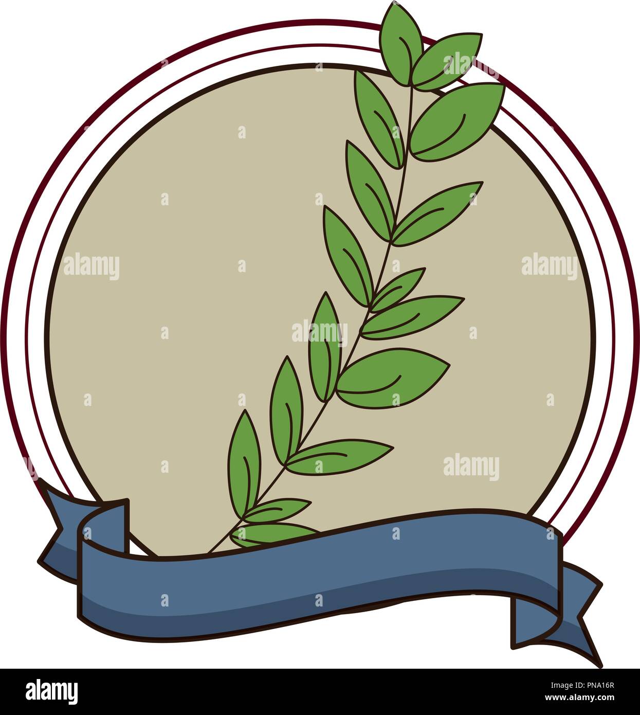 Palm sunday symbol round emblem Stock Vector Image & Art - Alamy