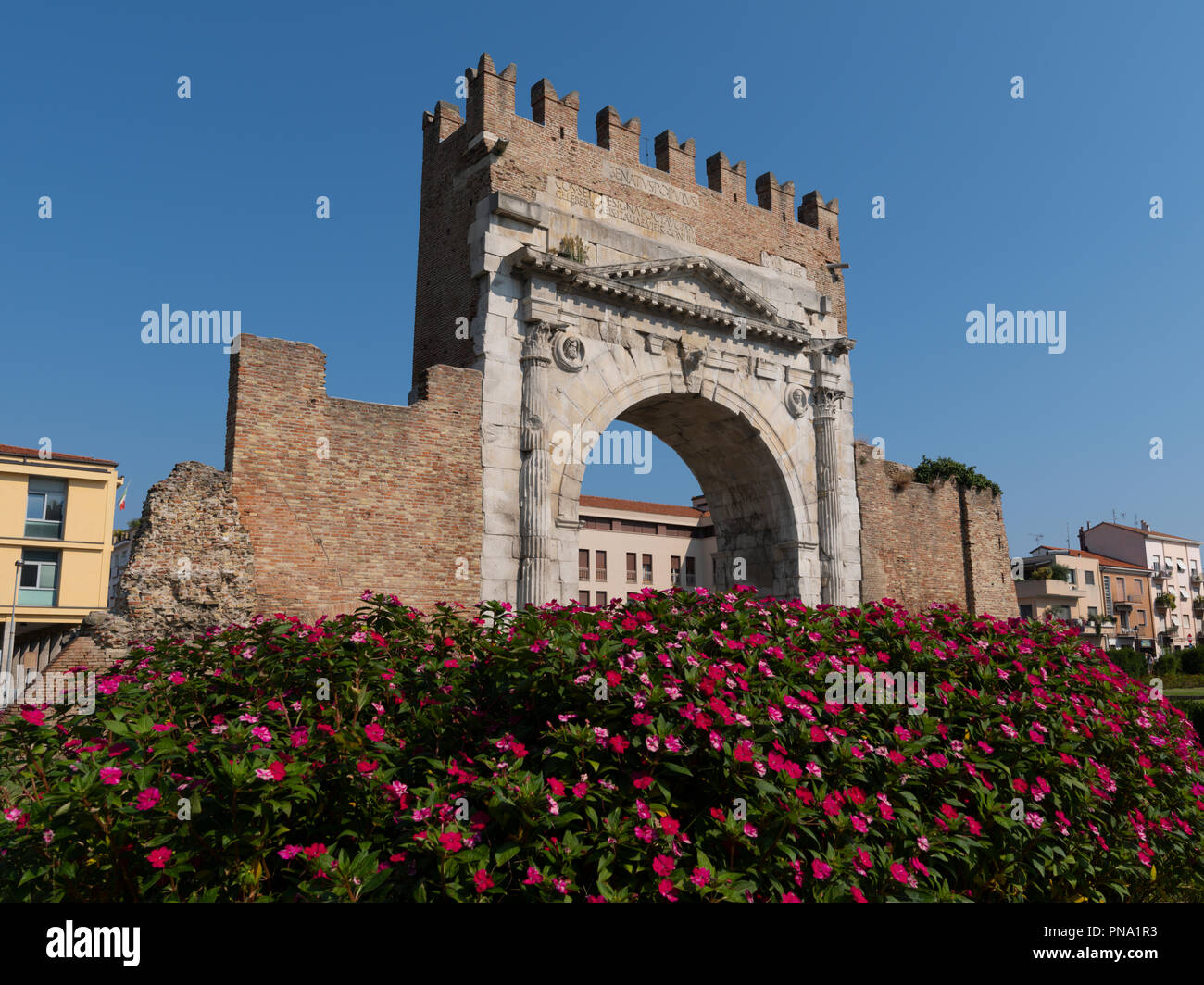 Arch of Augustus, Rimini, Emilia Romagna, Italy Stock Photo - Alamy