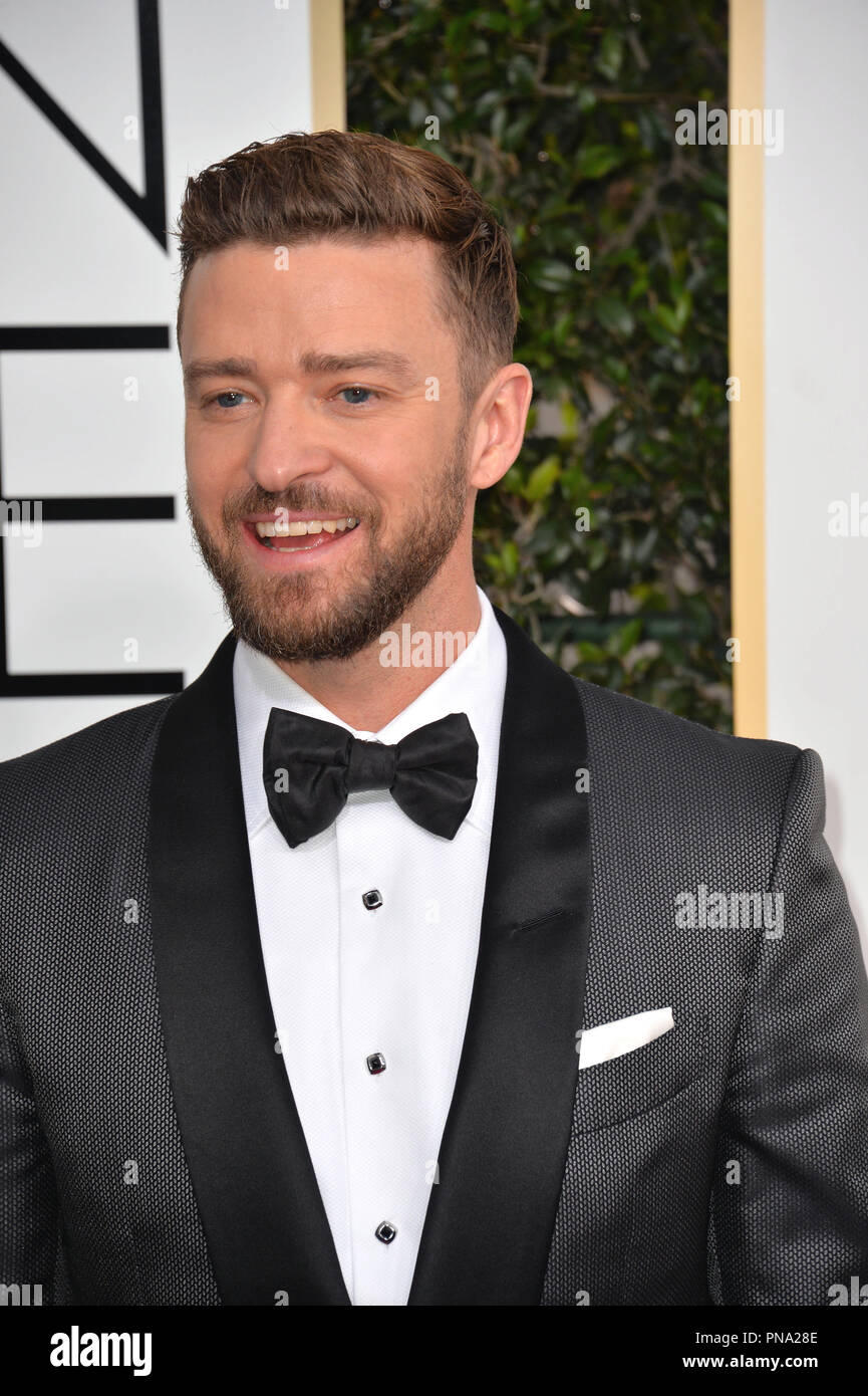 Justin Timberlake at the 74th Golden Globe Awards at The Beverly Hilton ...