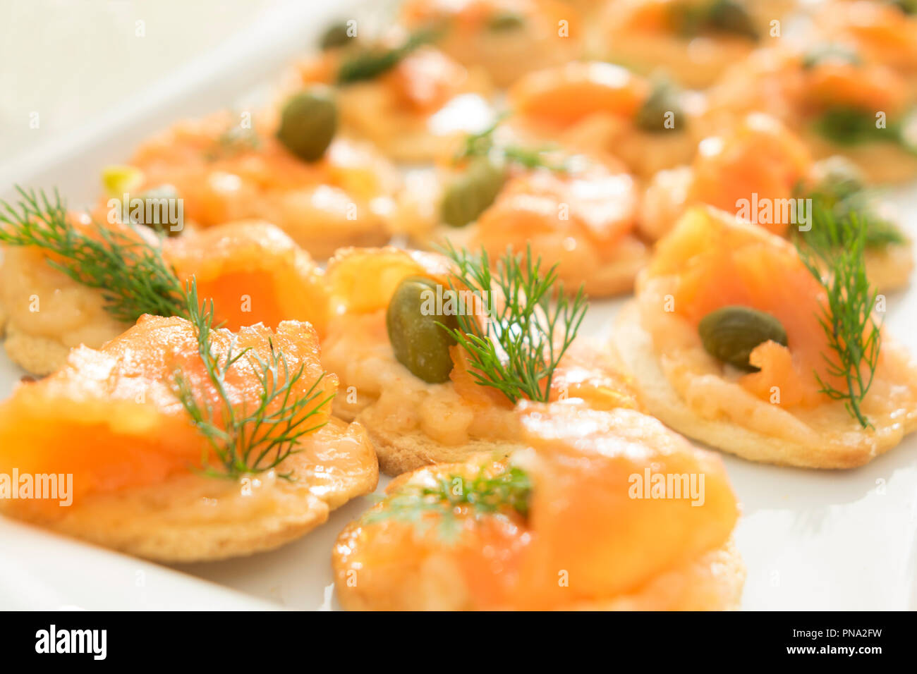 seafood salmon cocktail for lunch Stock Photo - Alamy