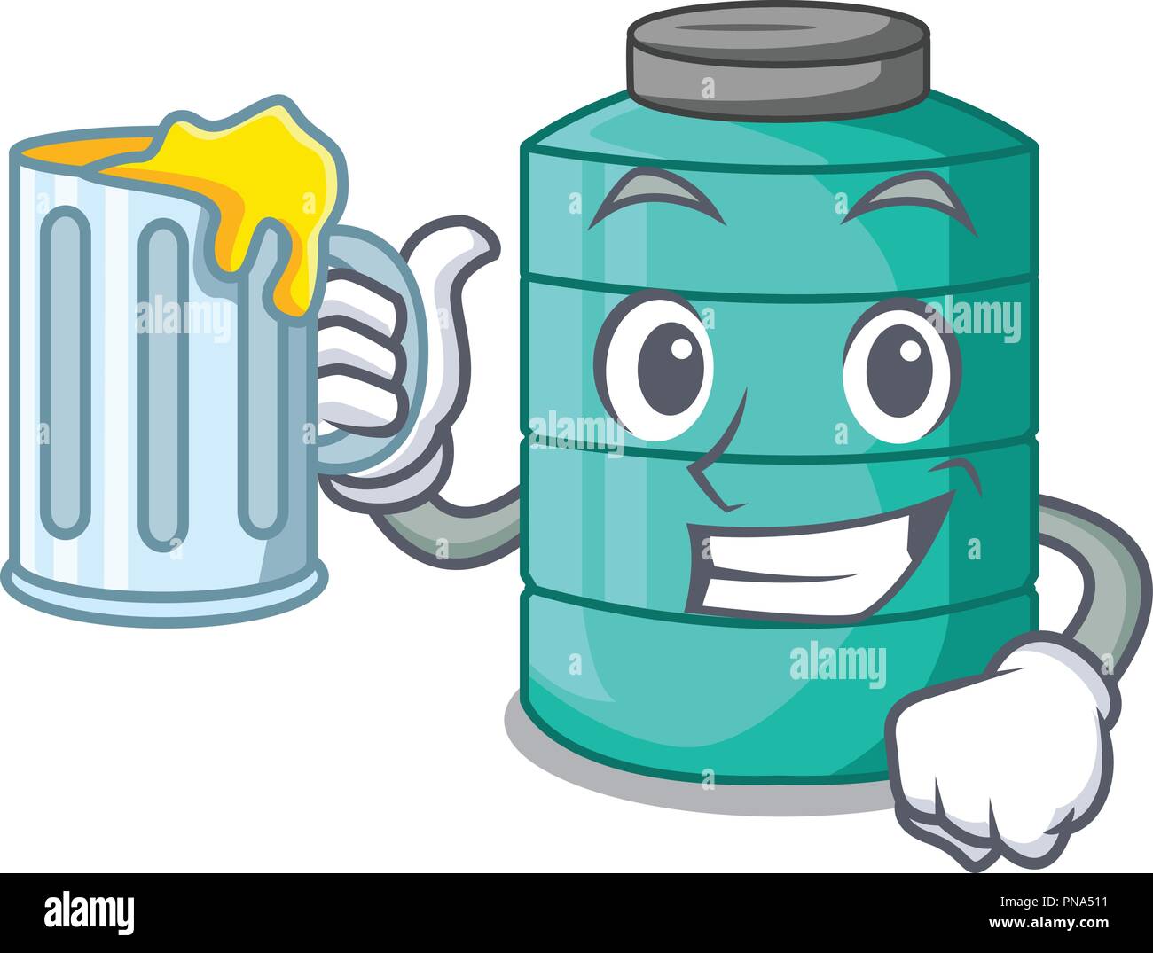With juice cartoon water tank on the tower Stock Vector Image & Art - Alamy