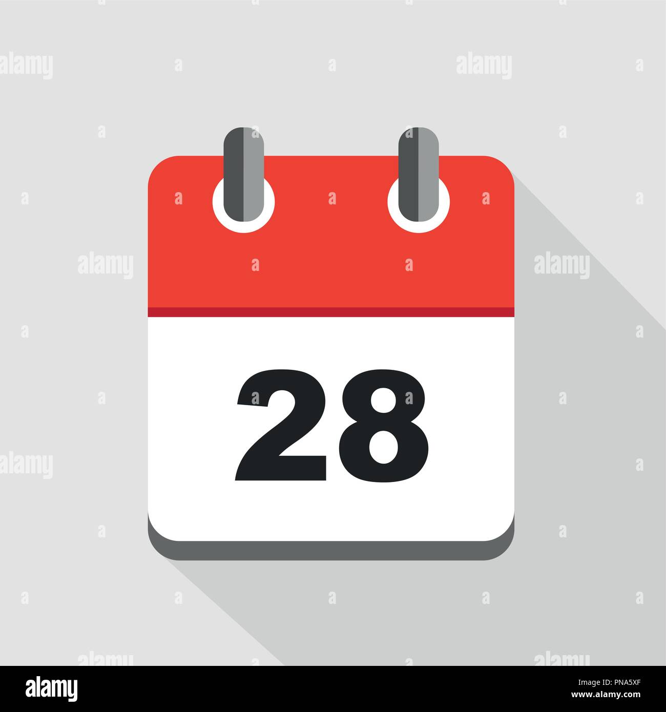 28 day calendar isolated Stock Vector Images - Alamy