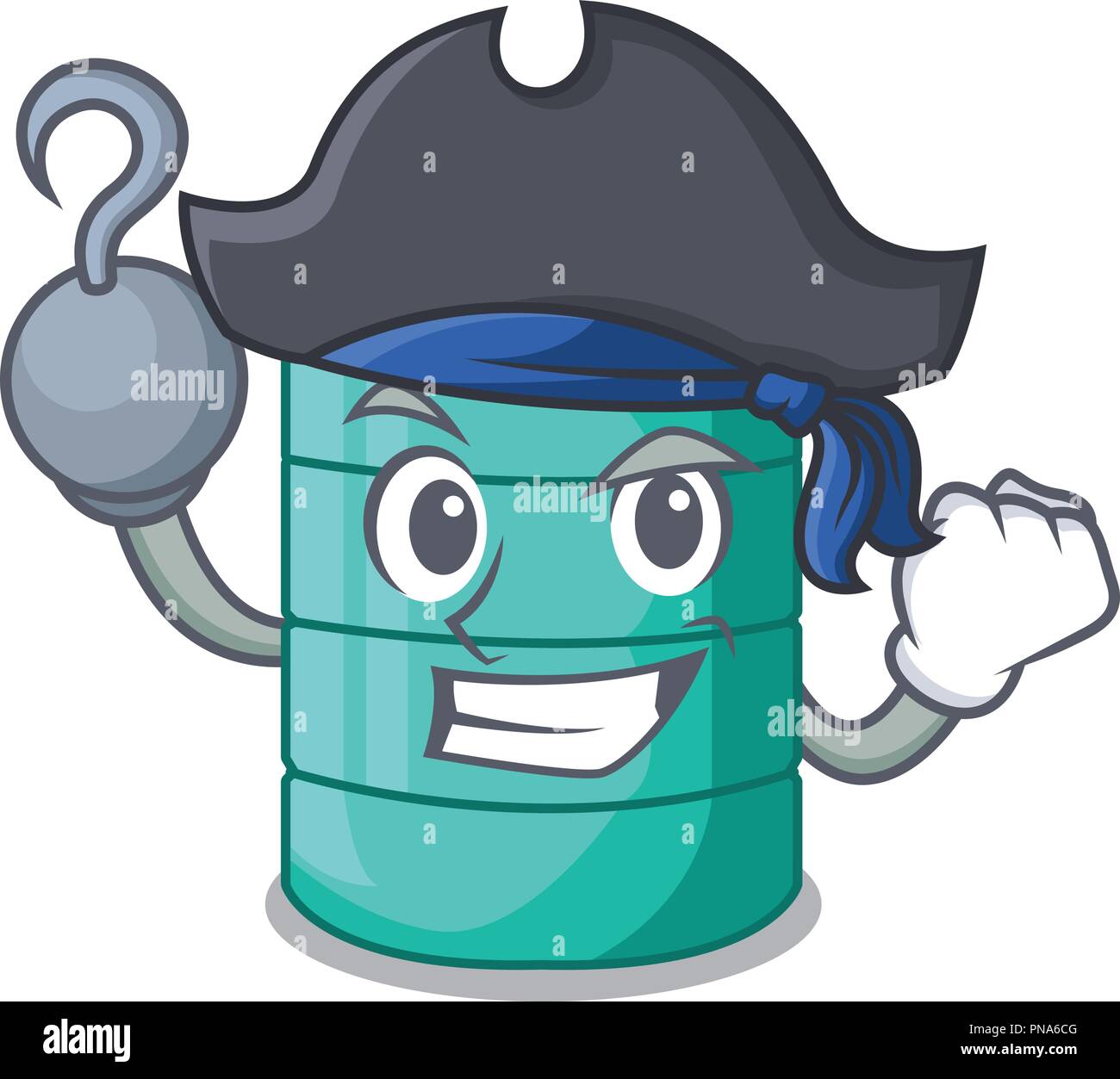 Pirate cartoon big industrial water tank container Stock Vector Image ...