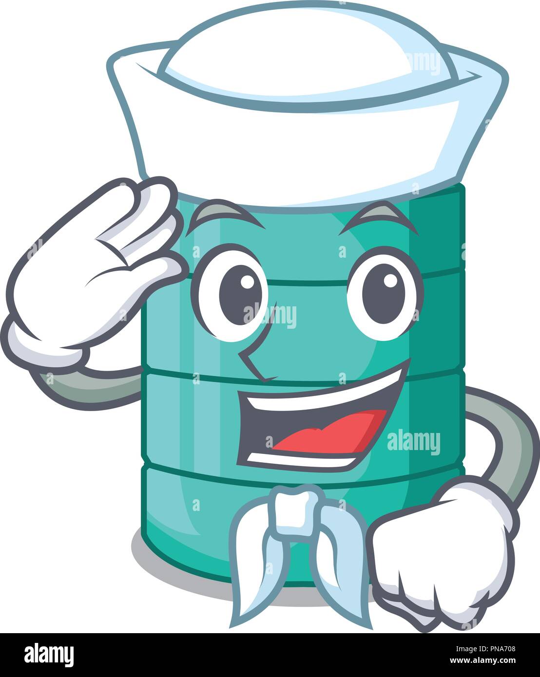 Sailor cartoon big industrial water tank container Stock Vector Image ...