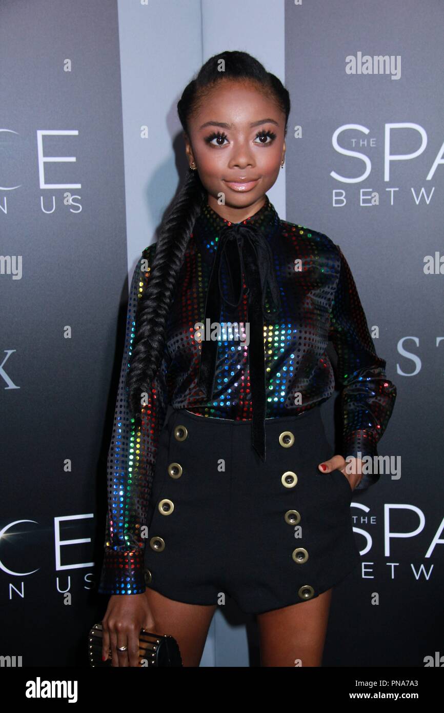 Skai Jackson 01/17/2017 The Los Angeles Premiere of "The Space Between ...