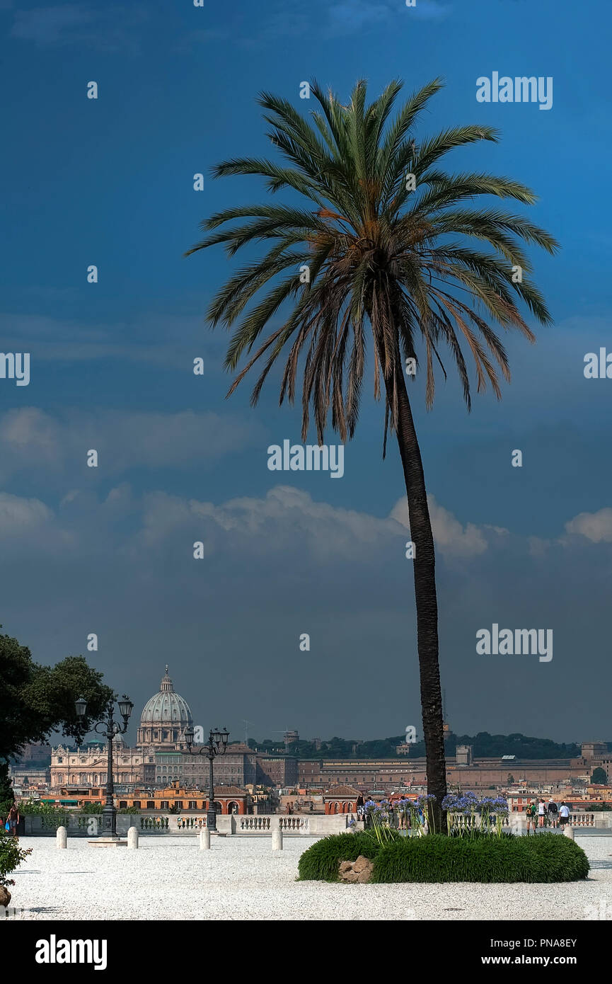 View over rome from the dome of st peters basilica hi-res stock ...