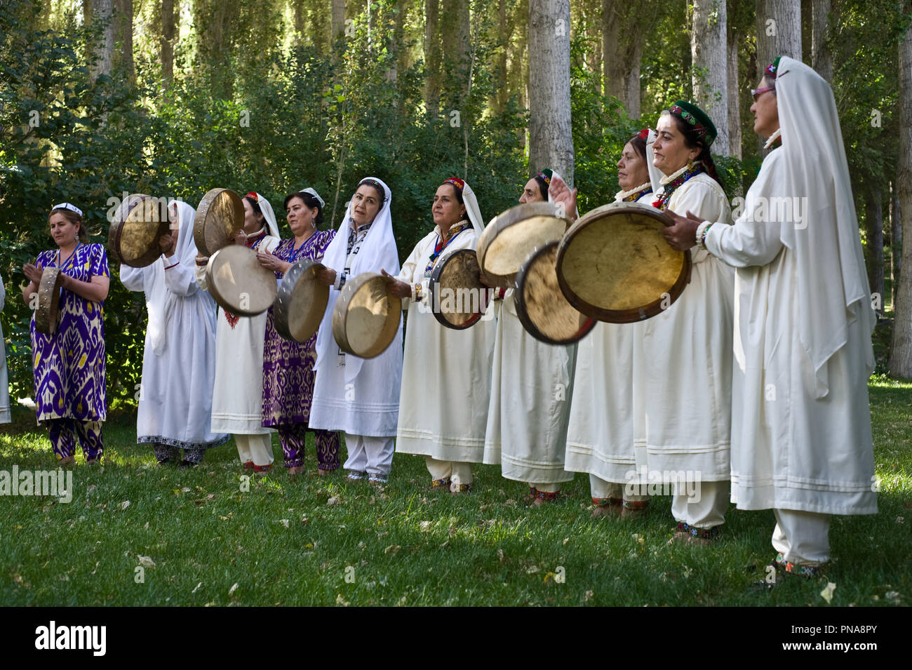 Pamiri women are performing at the roof of the world festival ...