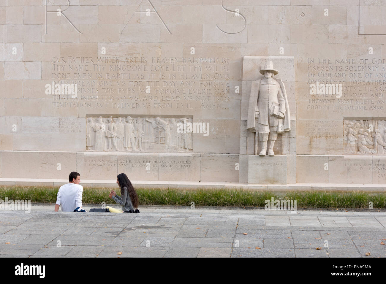 The Reformation Wall in bastions park in Geneva, Switzerland Stock ...