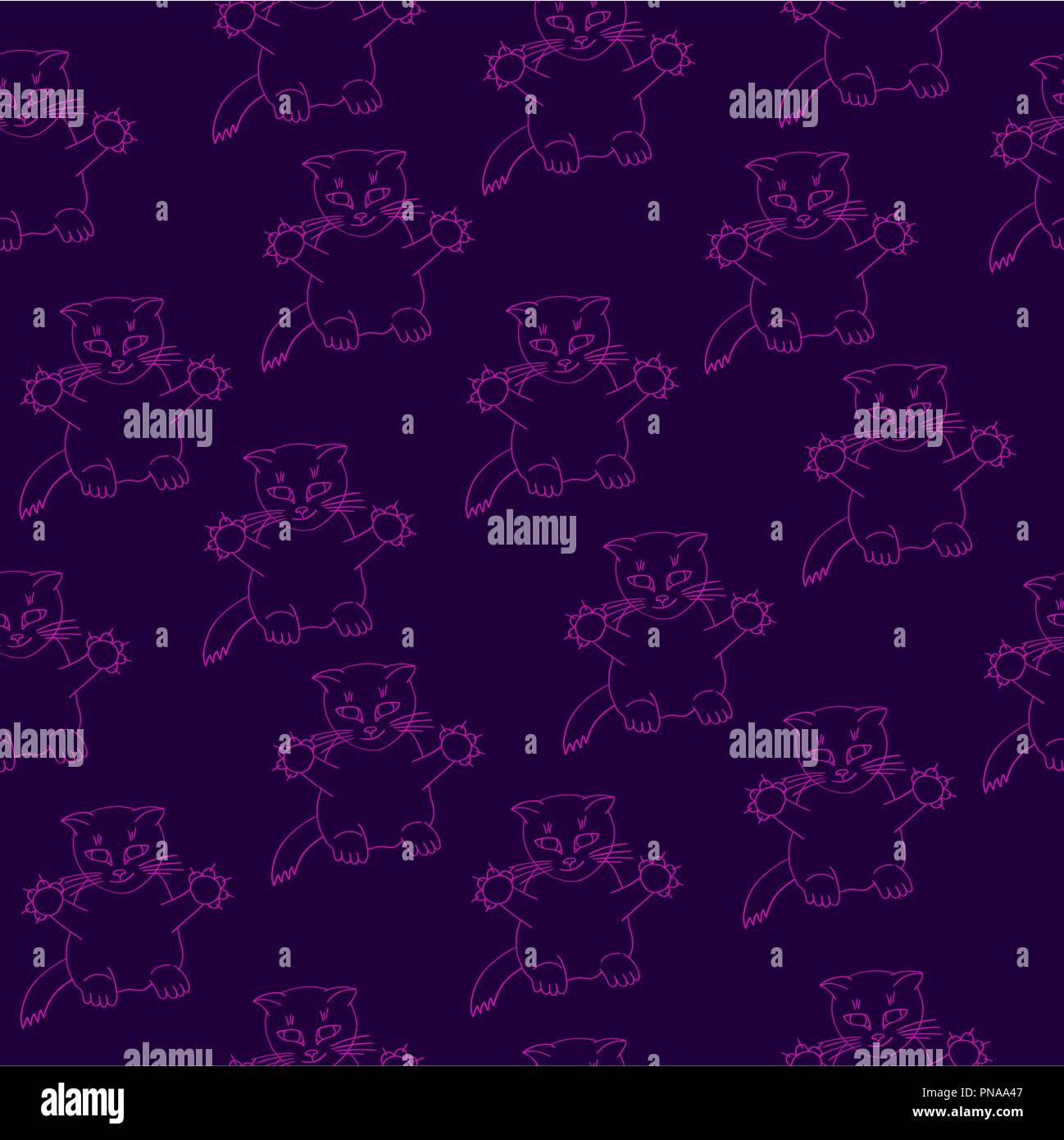 Pink paws background Stock Vector Images - Alamy