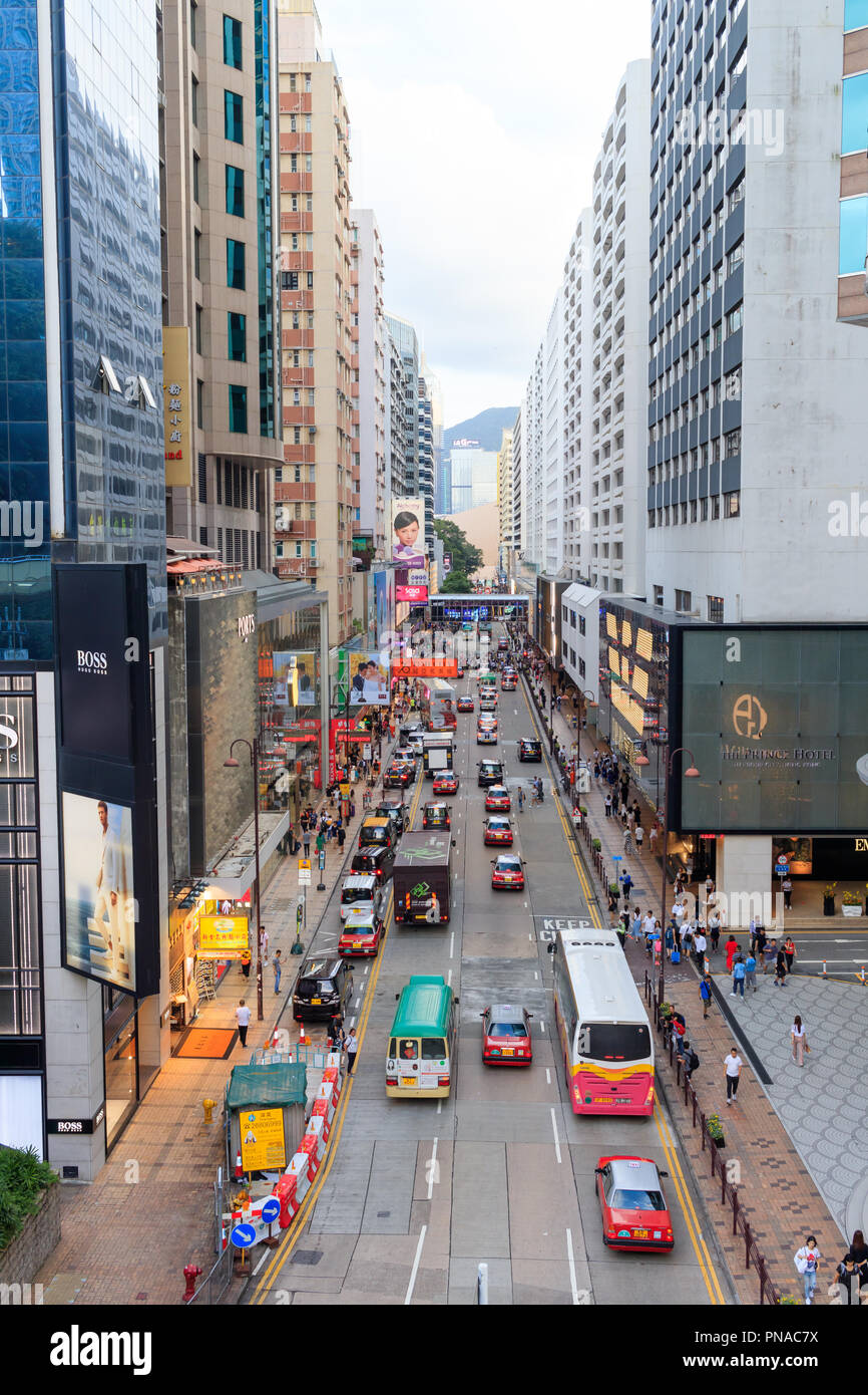 Hong Kong - August 01, 2018: View Of Road In Hong kong Stock Photo - Alamy