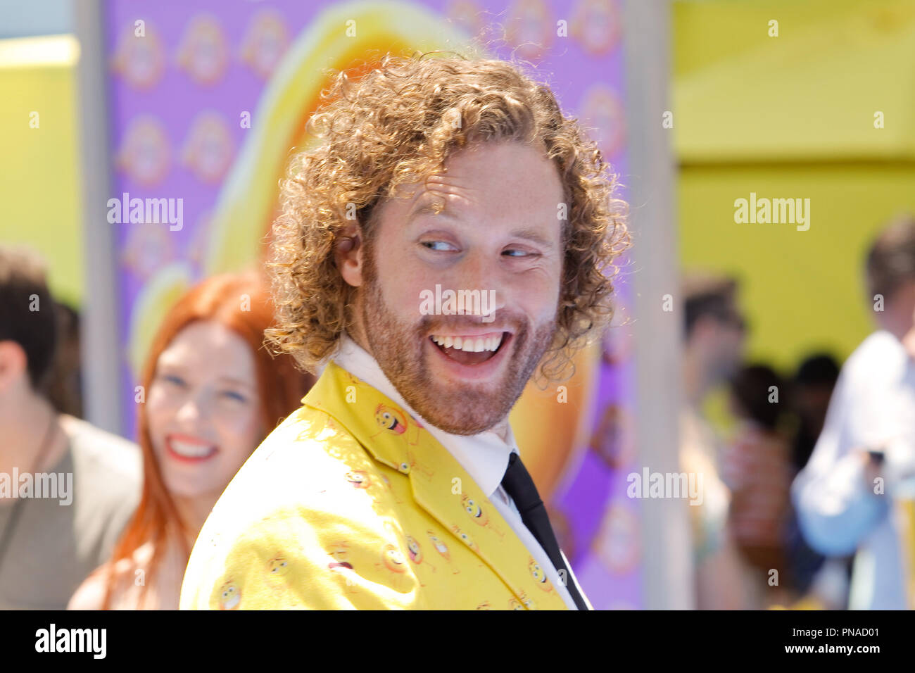 TJ Miller at the World Premiere of Columbia Picture's "The Emoji Movie ...
