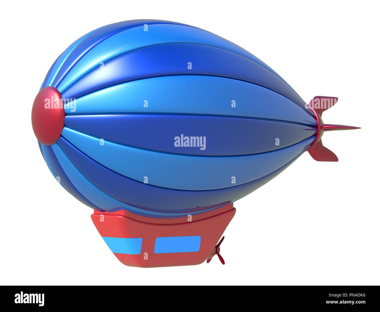 Toy airship isolated on white background. 3d rendering Stock Photo - Alamy