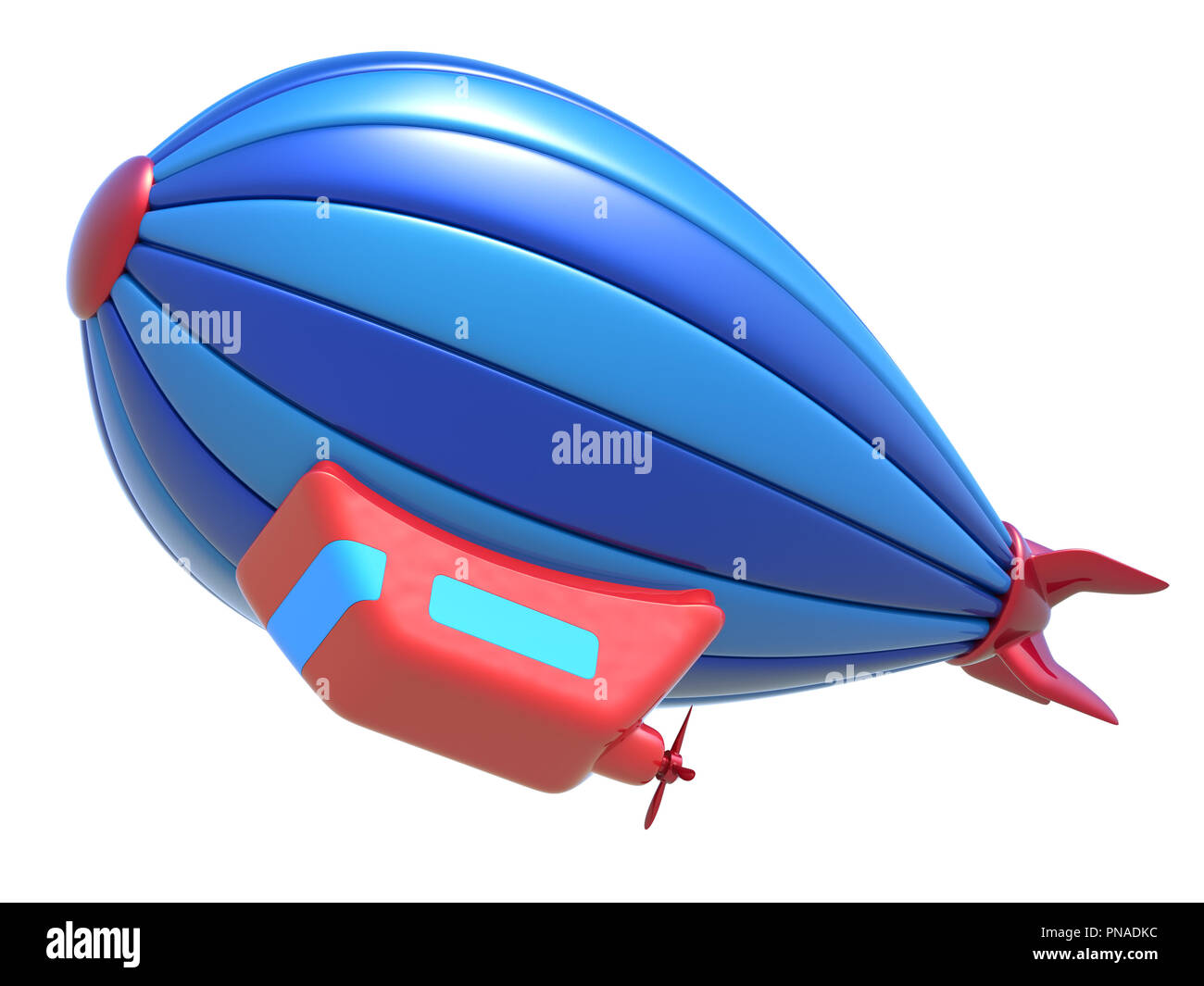 Toy airship isolated on white background. 3d rendering Stock Photo - Alamy