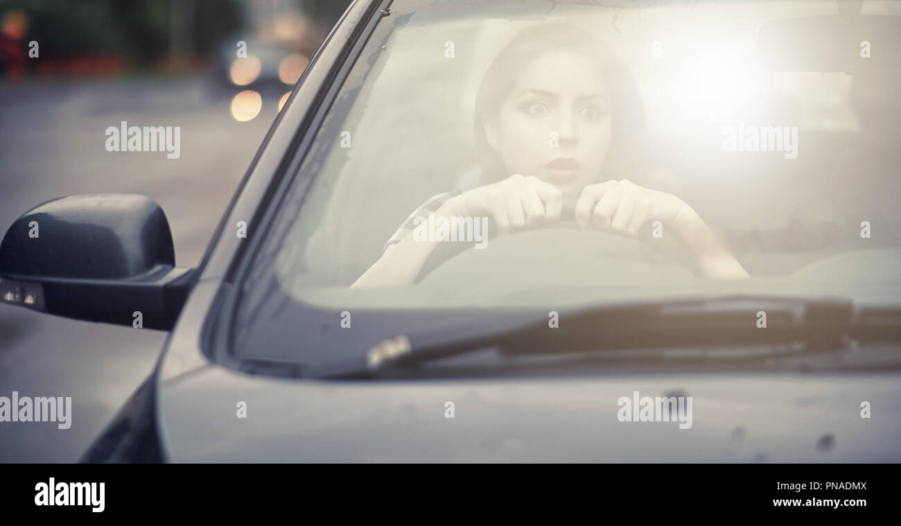 Woman driving test upset hi-res stock photography and images - Alamy