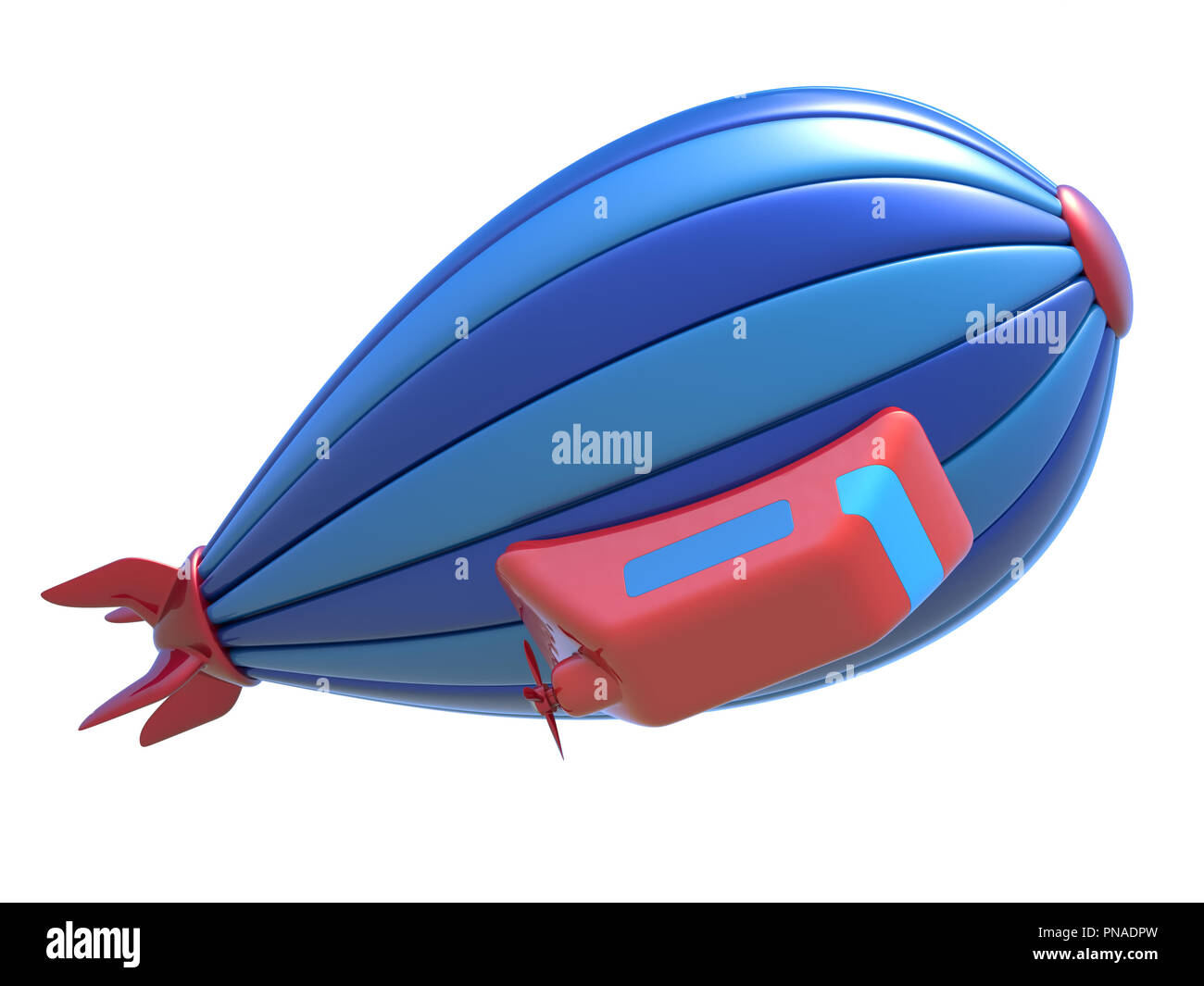 Toy airship isolated on white background. 3d rendering Stock Photo - Alamy