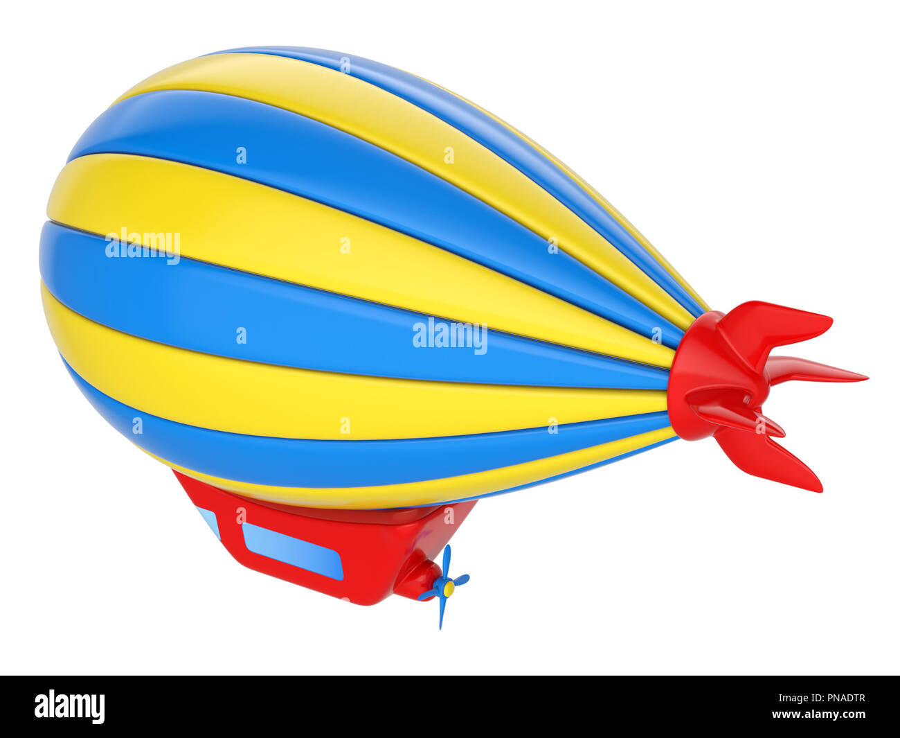 Toy airship isolated on white background. 3d rendering Stock Photo - Alamy