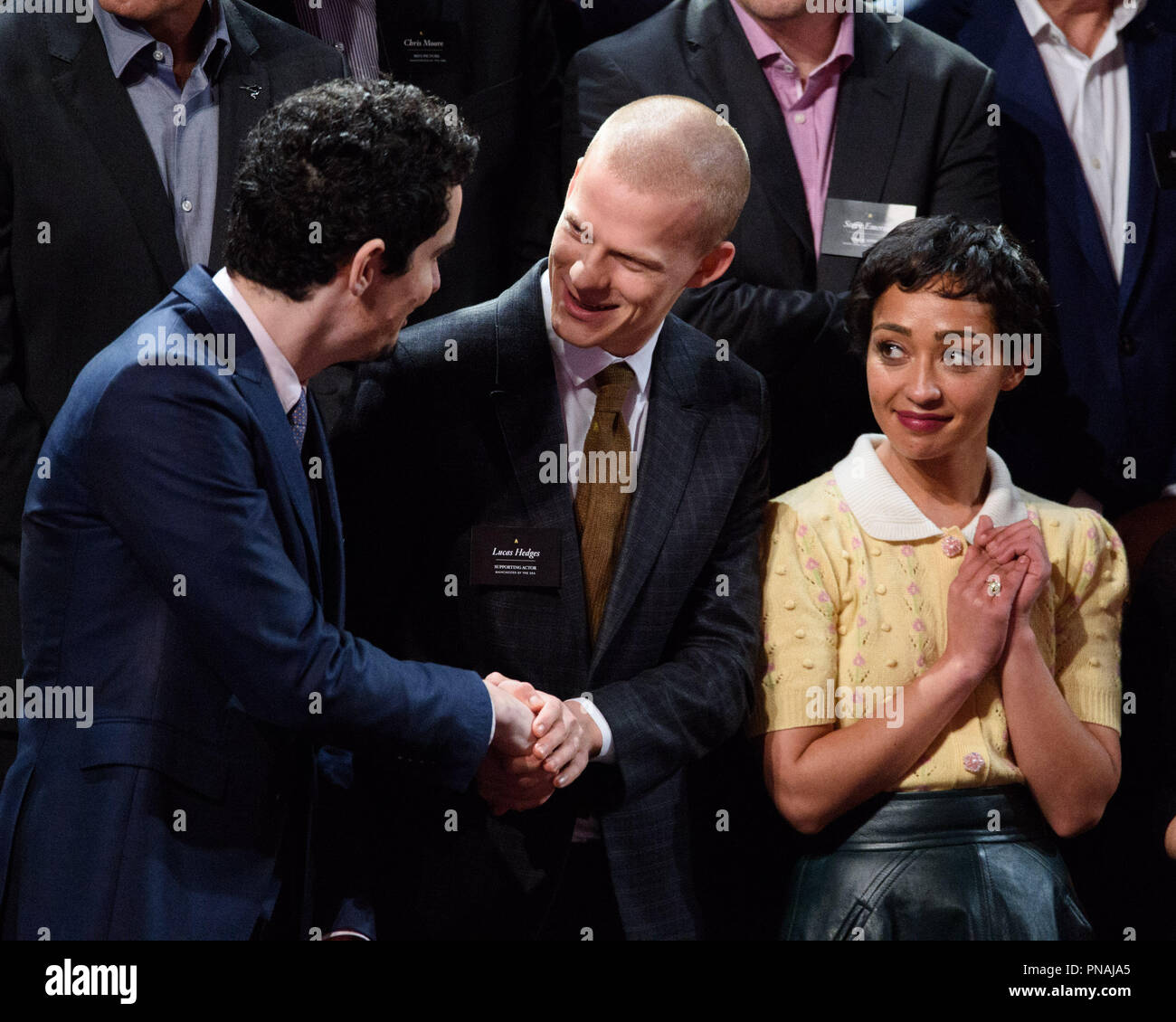 Damien Chazelle, Lucas Hedges an Ruth Negga at the Oscar® Nominees ...