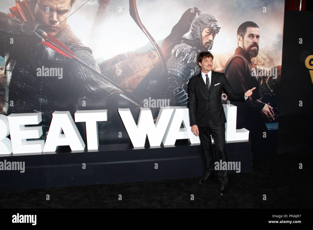 Pedro Pascal at the Premiere of Universal Pictures' "The Great Wall ...