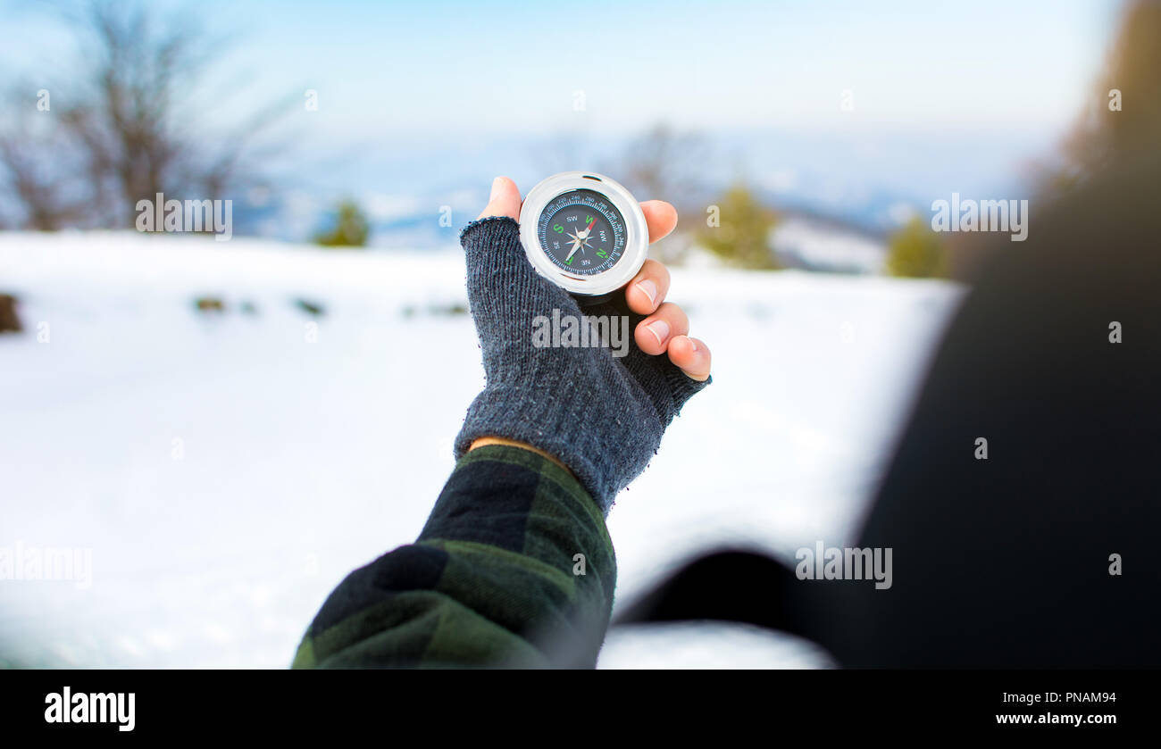 Using a compass hi-res stock photography and images - Alamy